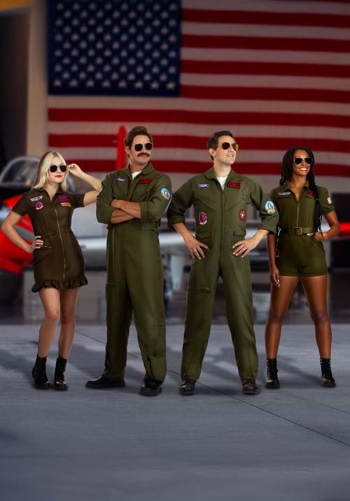 Top Gun Premium Flight Suit Costume for Men | Movie Costumes